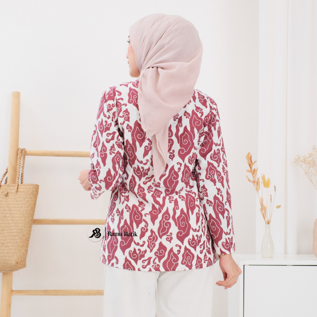 Jual Batik Couple Terbaru Baju Batik Couple Modern Blouse Busui Awan ...