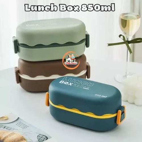 Jual Lunch box bento 850ml/Kotak bekal 2 susun/Tepak makan anti tumpah ...