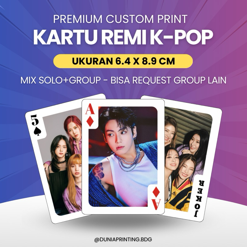 Jual [EXPRESS] Cetak Kartu Remi Korea Group / Solo Bias Kpop | Playing Card Premium Quality ...