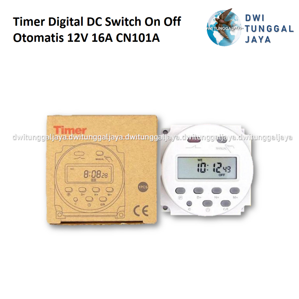 Jual Timer Digital DC Switch On Off Otomatis 12 Volt 12V 16 Ampere 16A CN101A | Shopee Indonesia