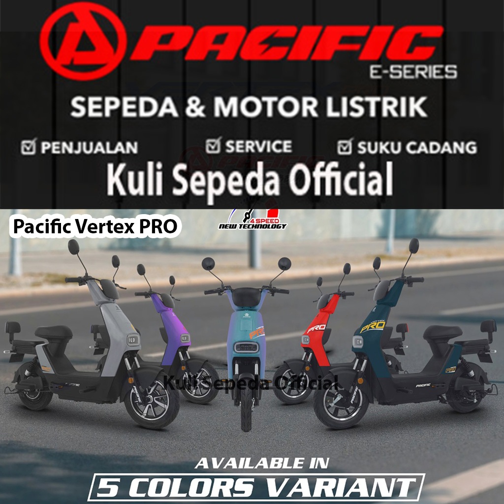 Jual Sepeda Listrik Pacific VERTEX PRO Edisi Terbaru Sudah Ada Fitur ...