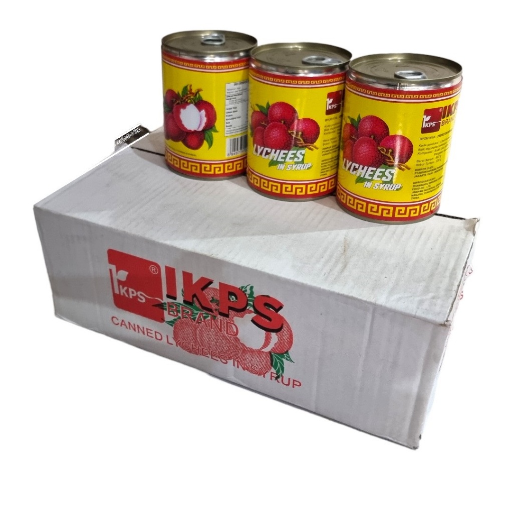 Jual Buah Sirup Leci Lychee Lechy Lechi Kaleng Syrup IKPS Brand 12 x ...