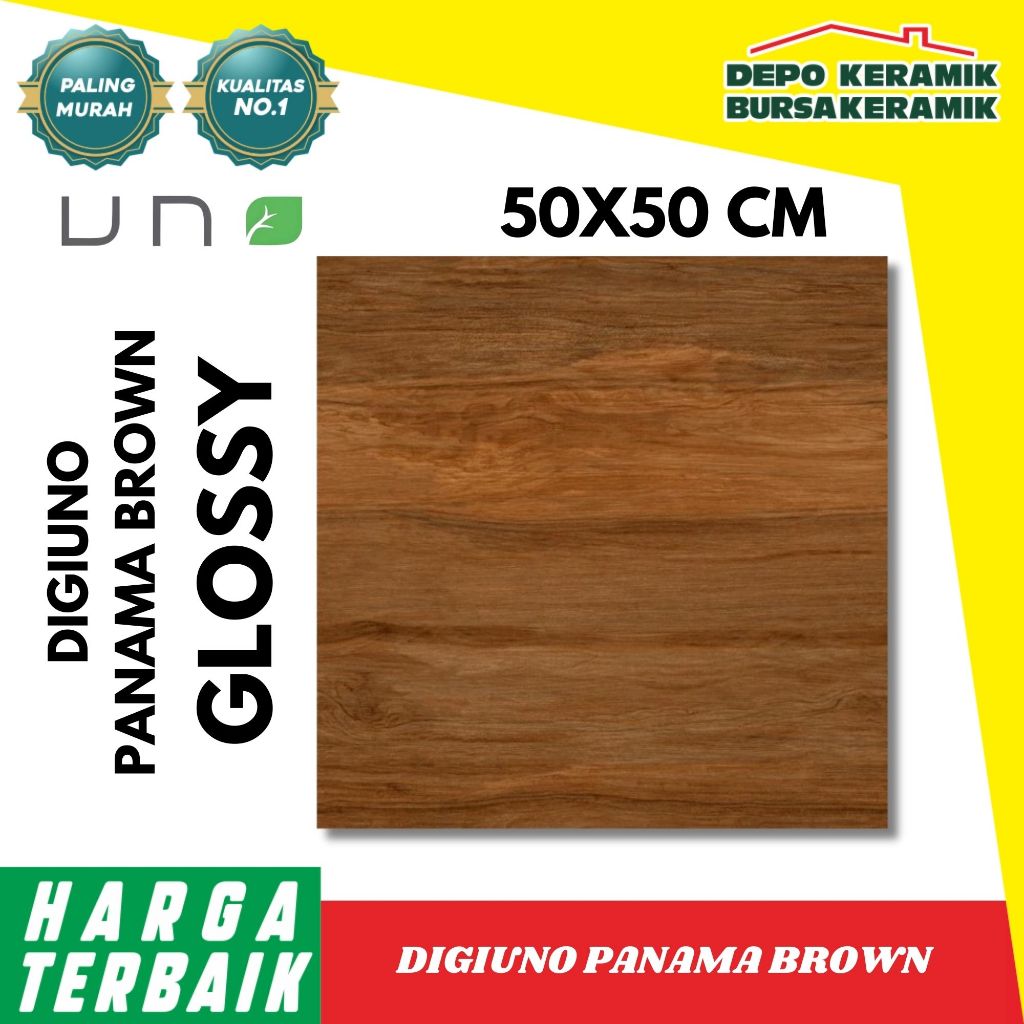 Jual Keramik Motif Kayu 50x50 PANAMA-UNO- GLOSSY&Wood | Shopee Indonesia