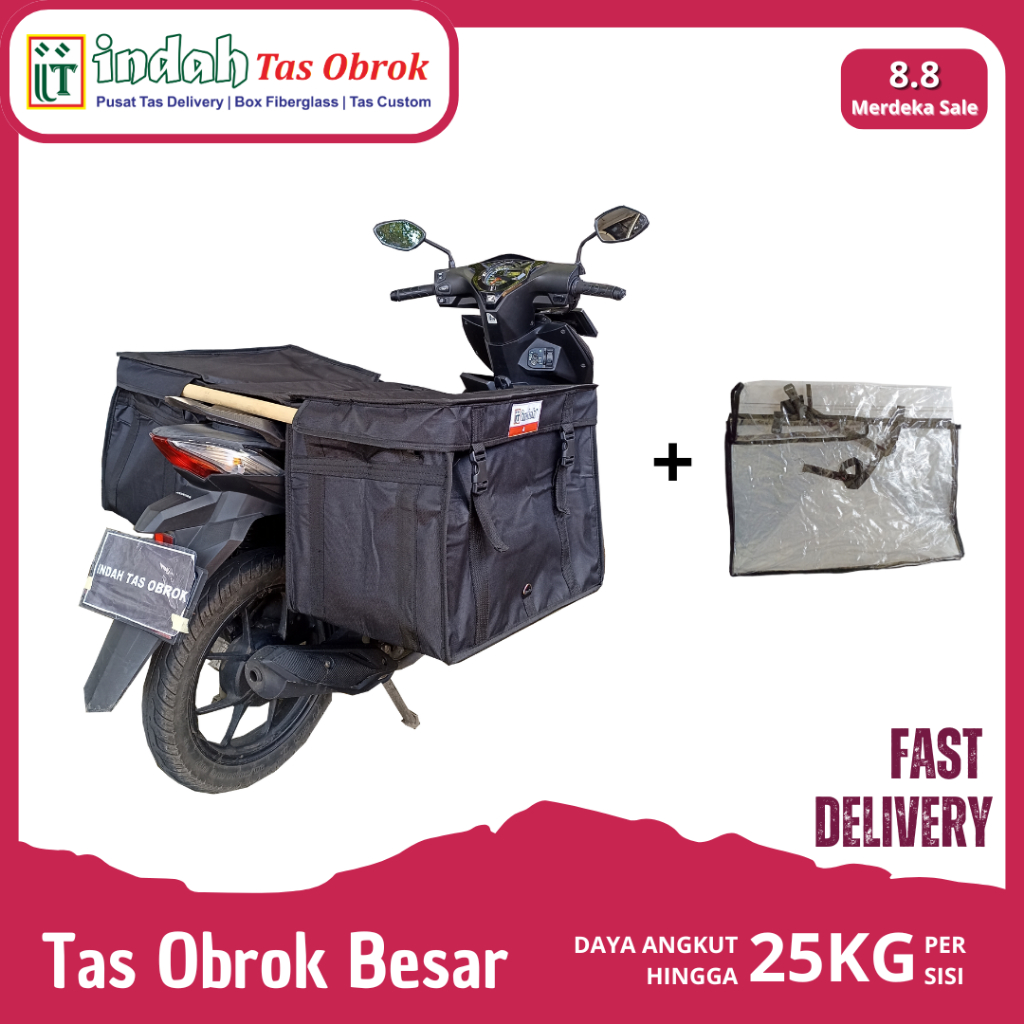 Jual INDAH Tas Obrok - [PAKET HEMAT] Tas Delivery Paket Besar Hitam Tas ...