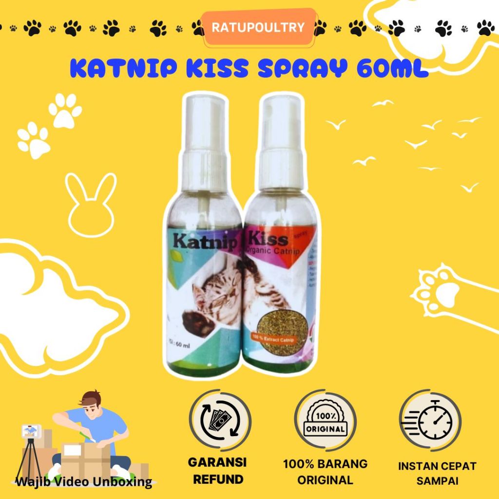 Jual Katnip kiss catnip spray penghilang stress kucing yang memikat kucing | Shopee Indonesia