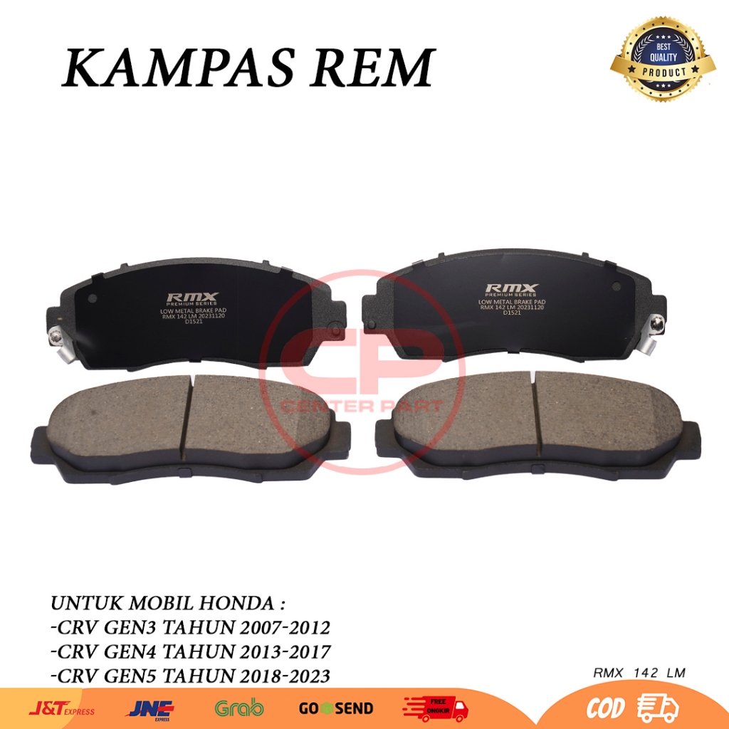 Jual kampas rem brake pad depan crv gen3 gen4 gen5 2007 2008 2009 2010 2011 2012 2013 2014 2015 ...