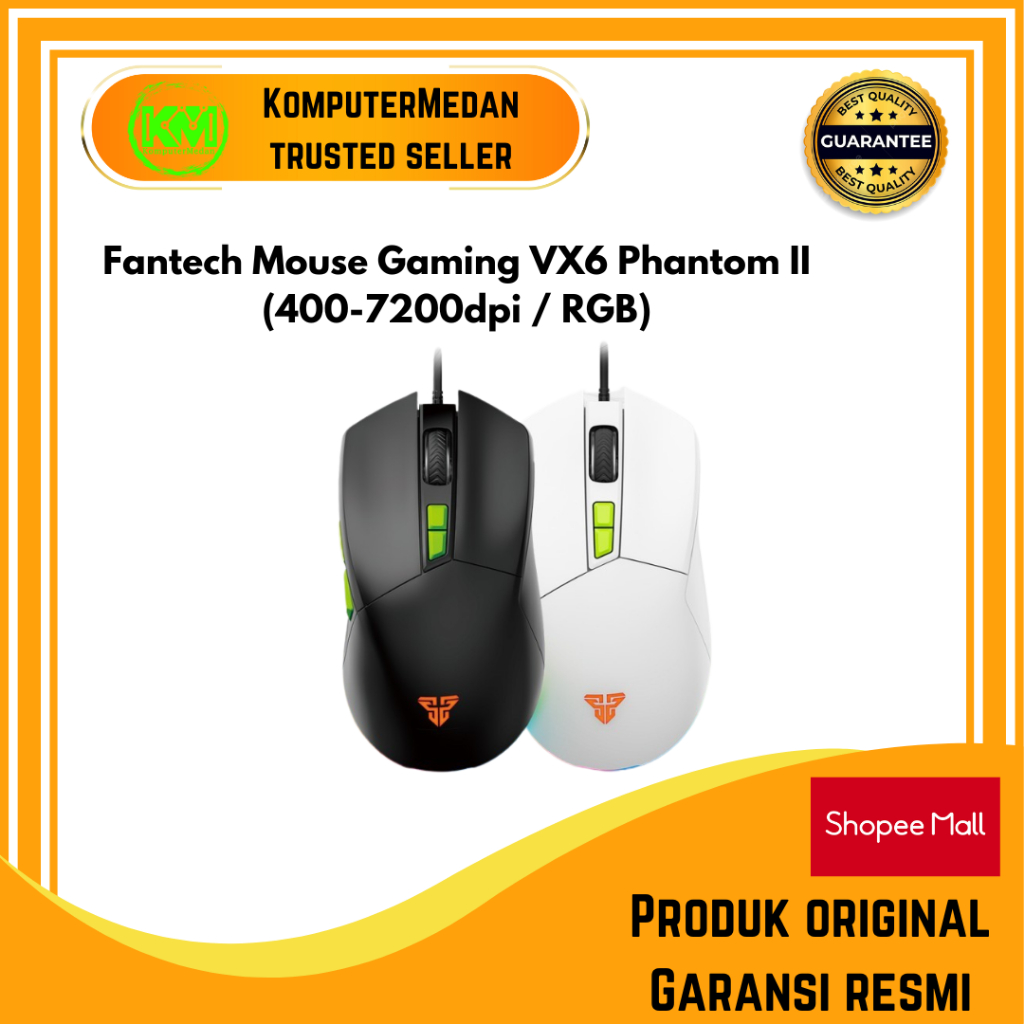 Jual Fantech Mouse Gaming VX6 Phantom II (400-7200dpi / RGB) | Shopee ...