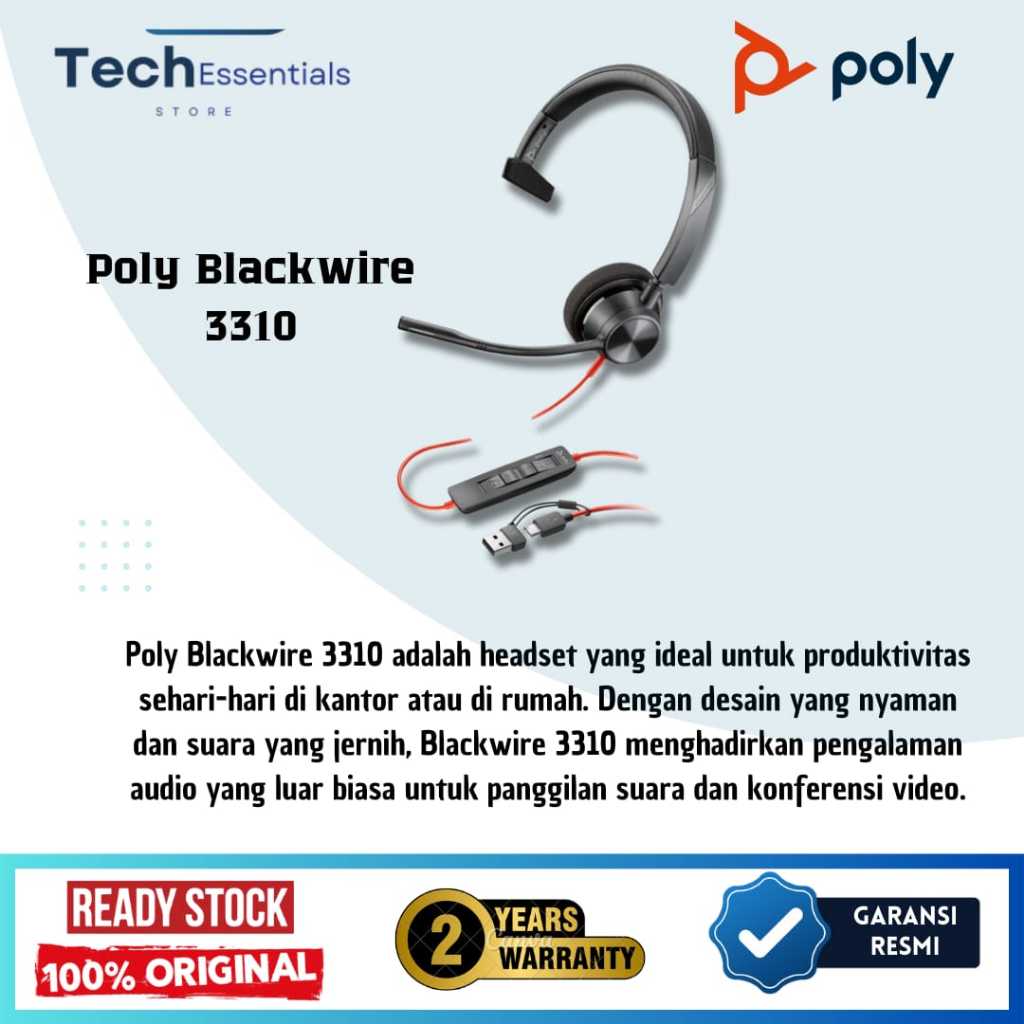 Jual Poly Plantronics Blackwire 3310 | Shopee Indonesia