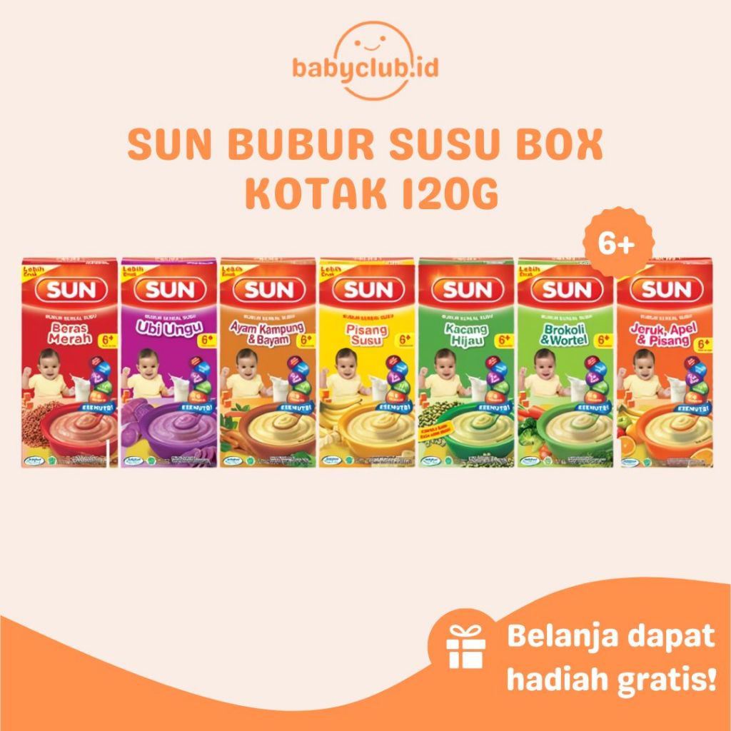 Jual SUN Bubur Sereal Susu MPASI Bayi 6 Bulan Kotak Box 120 g Ubi Ungu ...