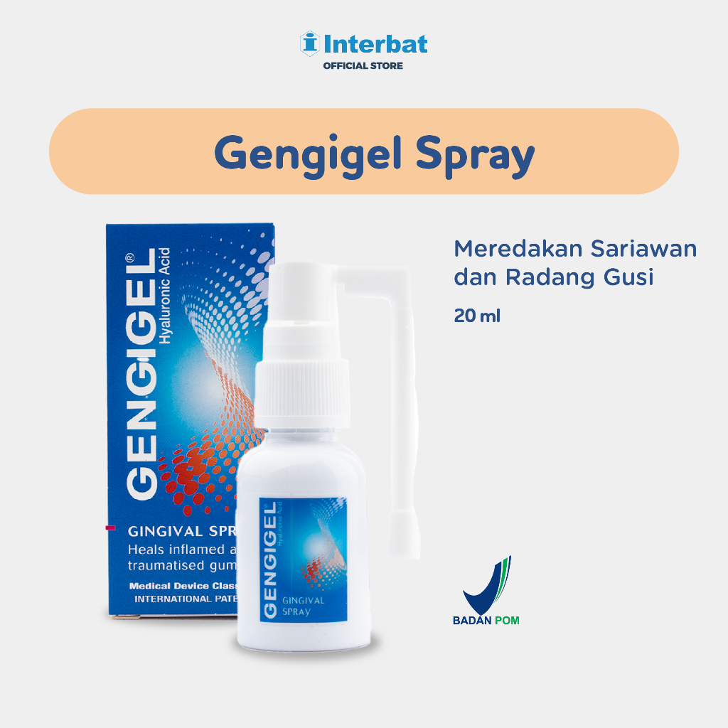 Jual Gengigel Spray 20 ml - Meredakan Sariawan dan Radang Gusi | Shopee ...