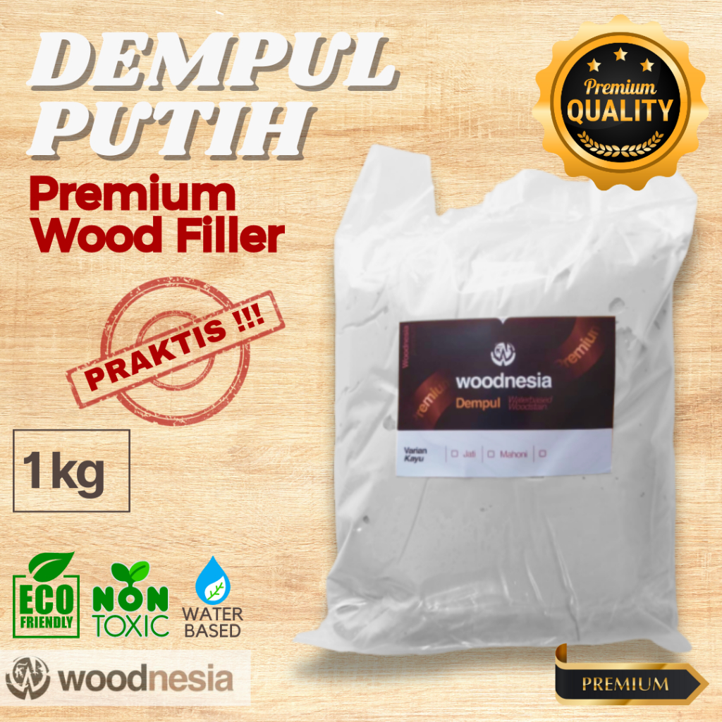 Jual Dempul Kayu Putih Waterbased Woodnesia Premium Wood Filler Plamir ...