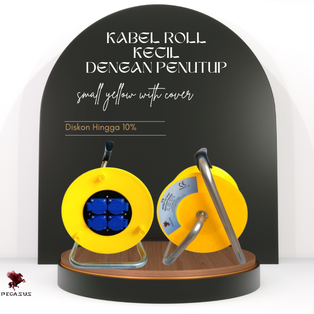 Jual Cable Reel 25m - PEGASUS - Kabel Roll Small with cover- hanya ...