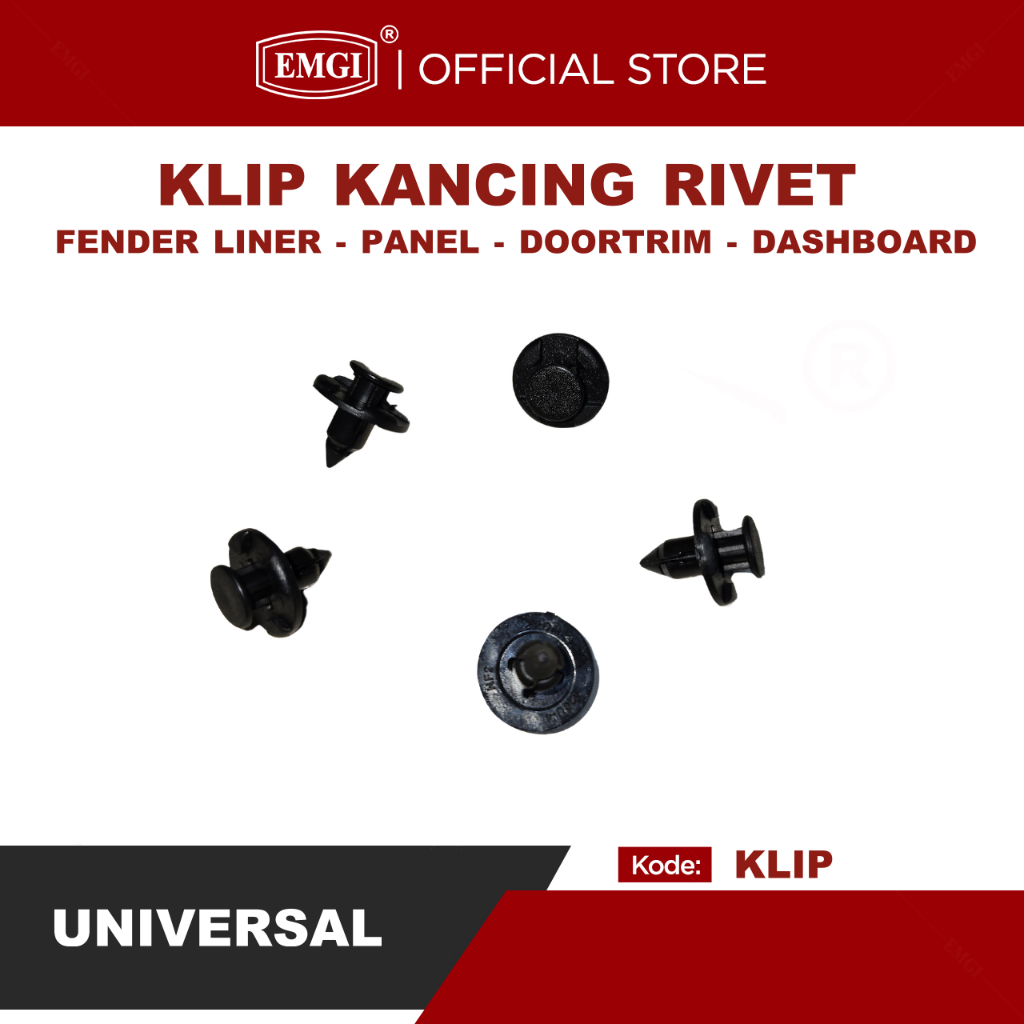 Jual EMGI - Kancing Klip Fender Liner Spakbor Bumper Dashboard Grill ...