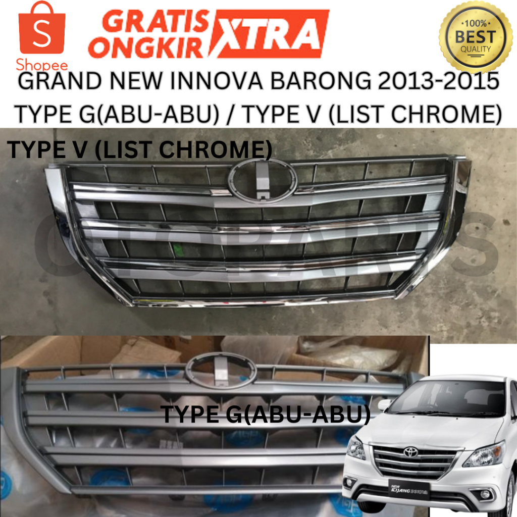Jual GRILL GRILLE RAM DEPAN WITH LIST CHROME GRILLE BARONG GRAND INNOVA ...