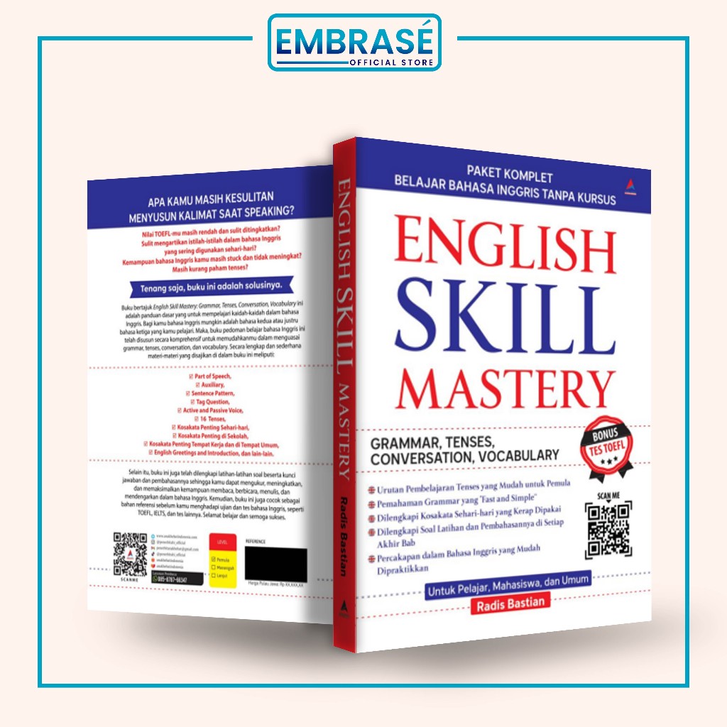 Jual Buku english skill mastery grammar, tenses, conversation, vocabulary : paket komplet ...