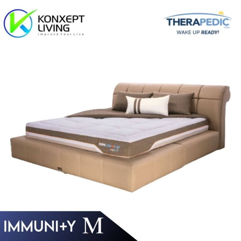 Jual Therapedic Kasur Springbed IMMUNI+Y M Headboard Armor Fullset ...