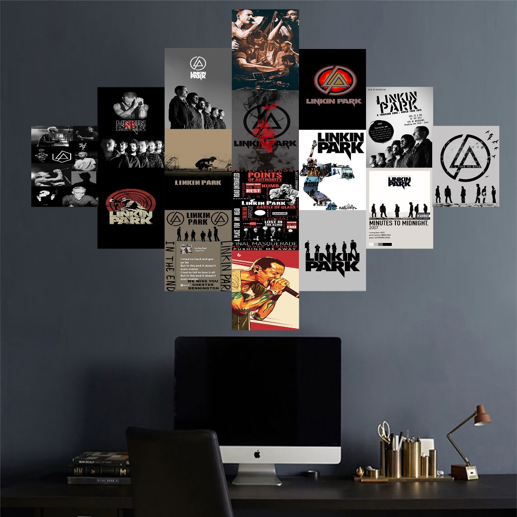 Jual ( ISI 16 PCS ) POSTER DINDING & WALLPAPER KAMAR BAND L1NK1N P4RK ...