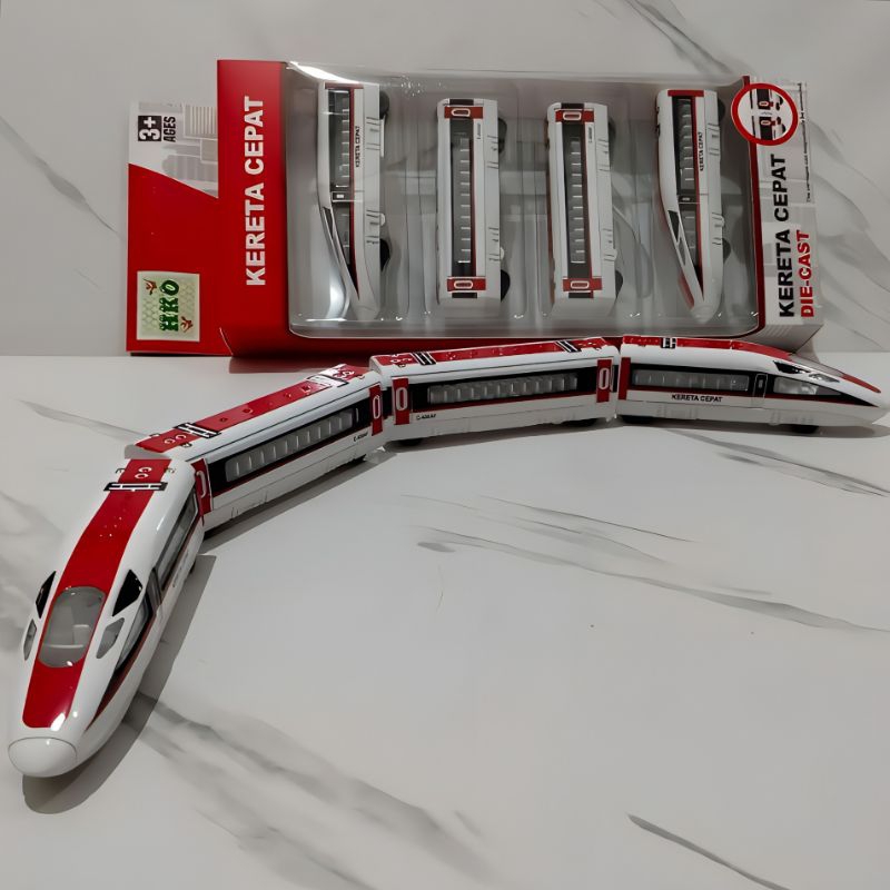 Jual Diecast Kereta Api Cepat MRT Jakarta Ekspres Bahan Metal Alloy 4 ...
