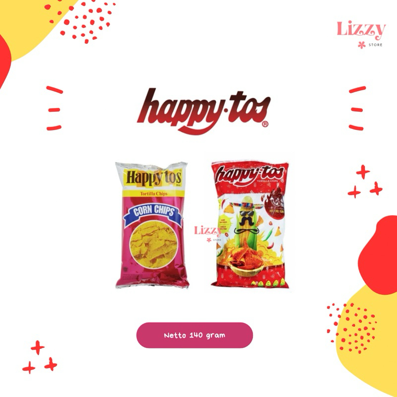 Jual Happytos Tortilla Chips Corn Hot Chili Flavor 140gram | 25gram ...