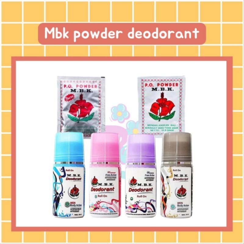 Jual MBK POWDER SILVER DAN PUTIH DEODORANT SACHET DEODORANT ROLL ON | Shopee Indonesia