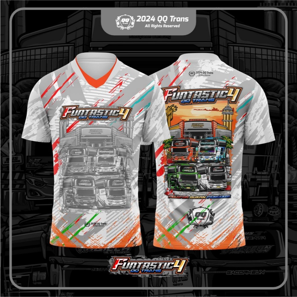 Jual Kaos Bus Mania Original QQ TRANS FUNTASTIC 4 ( free sticker ...