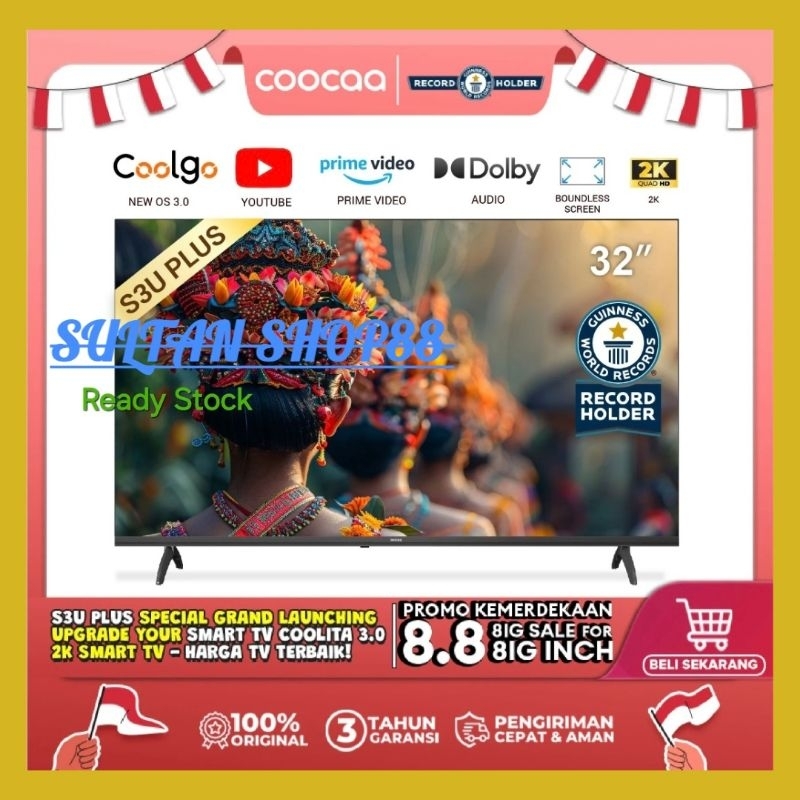 Jual NEW COOCAA 32S3U PLUS SMART TV 2K COOLITA 3.0 DOLBY AUDIO ...