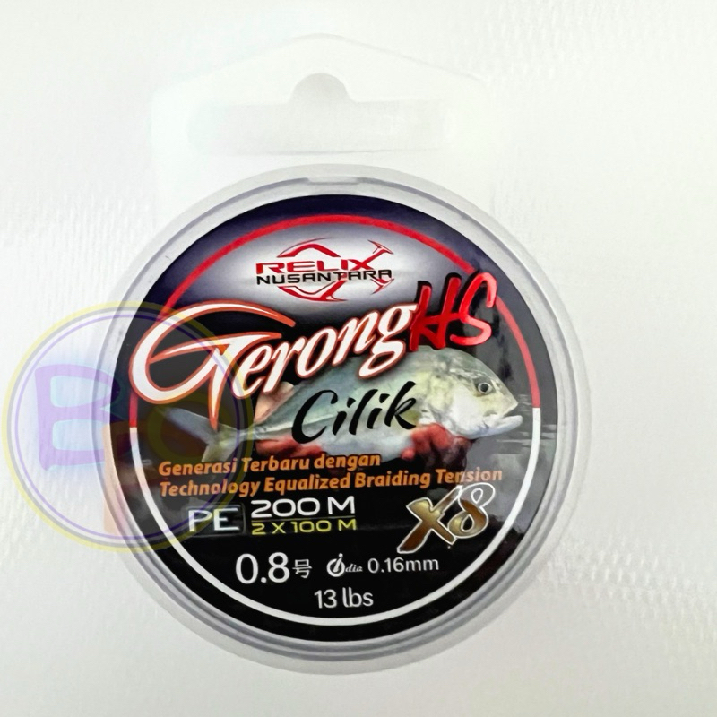 Jual Line PE 0.8 Gerong Cilik HS 200m x8 Relix Nusantara | Shopee Indonesia