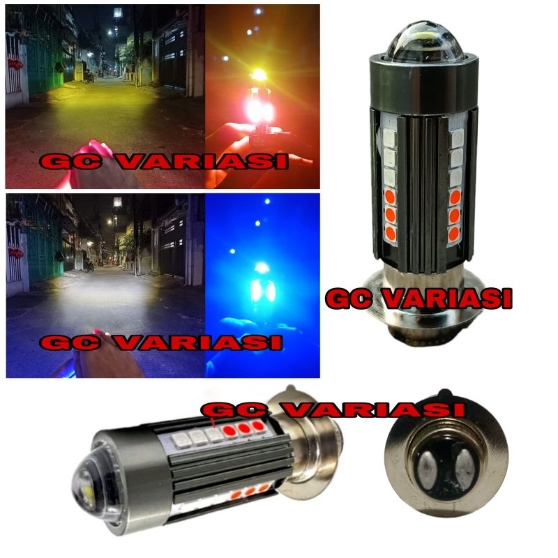 Jual Lampu Utama Led H6 Laser High Low Putih Kuning Plus Devil Biru ...