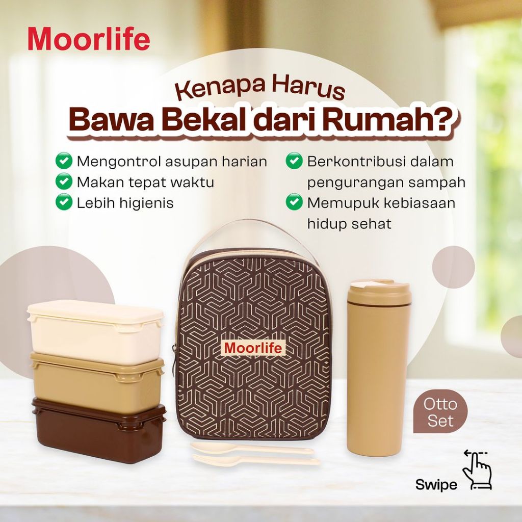Jual Otto Set Bento Box Kotak makan dewasa Original Moorlife | Shopee ...