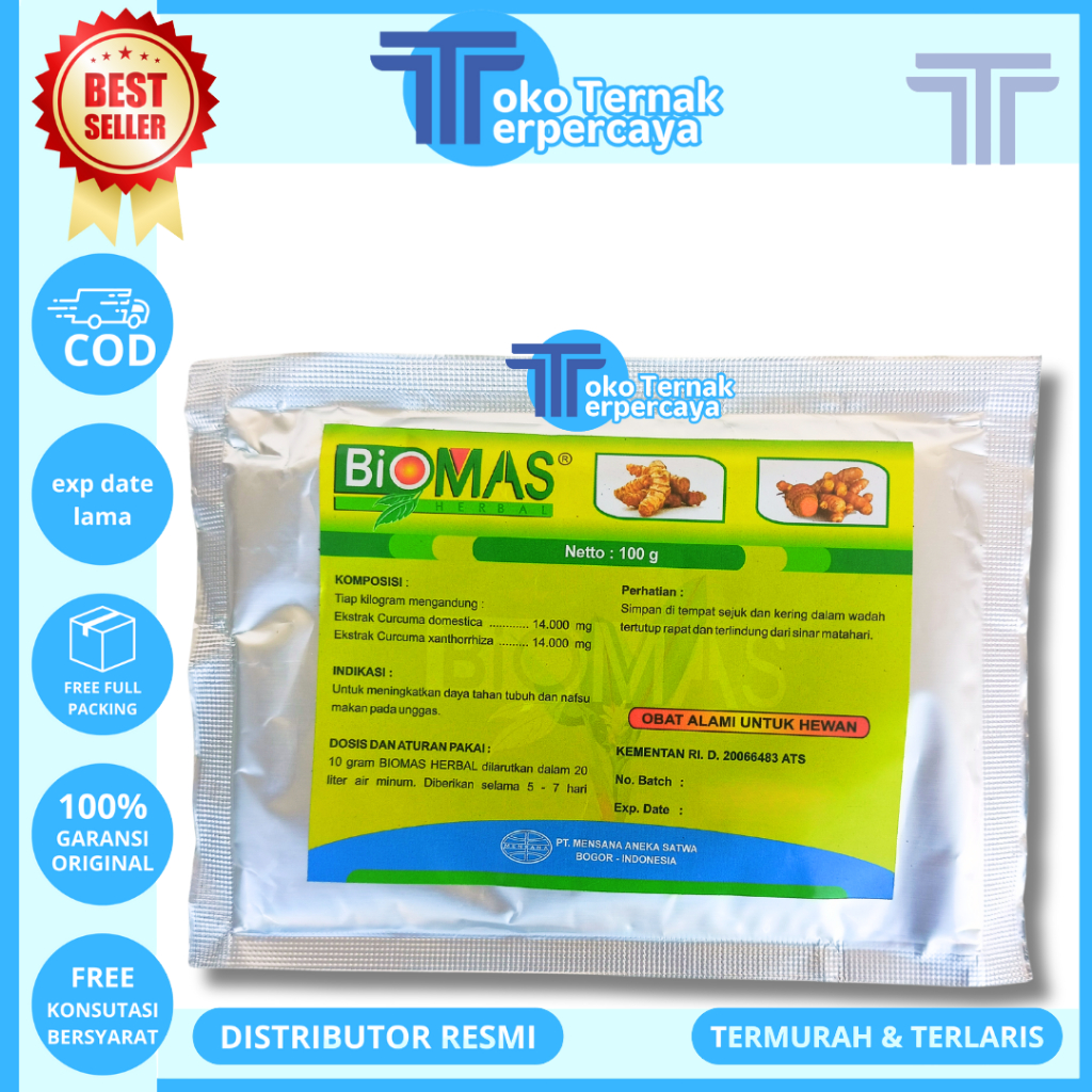Jual BIOMAS HERBAL 100 GRAM MENSANA - Jamu Herbal Ternak Nafsu Makan ...