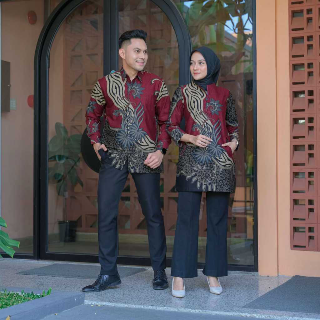 Jual Baju Batik Tunik Bahan Katun Halus Batik Couple Batik Full Lapisan ...