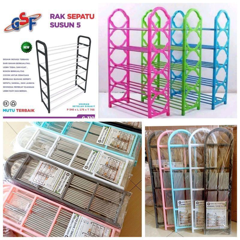Jual RAK SEPATU WARNA 4 DAN 5SUSUN TIER BESI PLASTIK SERBAGUNA | Shopee ...