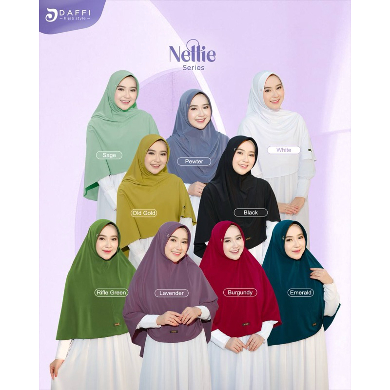 Jual NELLIE hijab bergo jumbo by daffi series | Shopee Indonesia