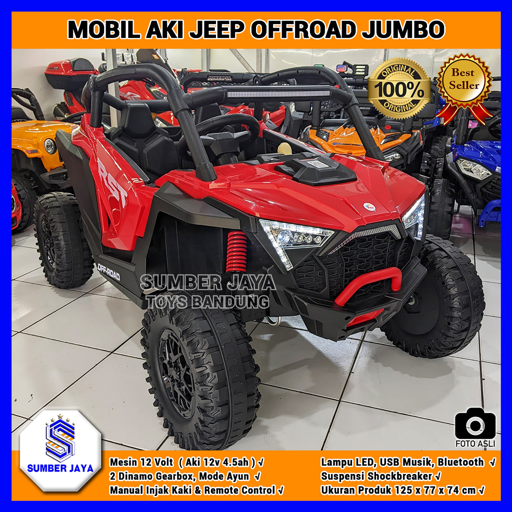 Jual Mobil Aki Anak Jeep Bisa 2 Anak Original Jeep RST PMB M9288 Mobil ...