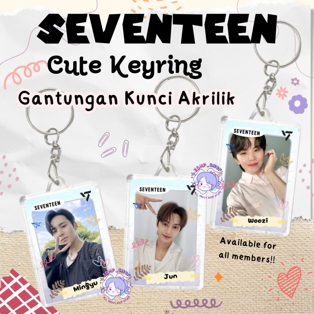 Jual Gantungan Kunci Keychain Ganci Kpop Seventeen Joshua The8 Mingyu ...