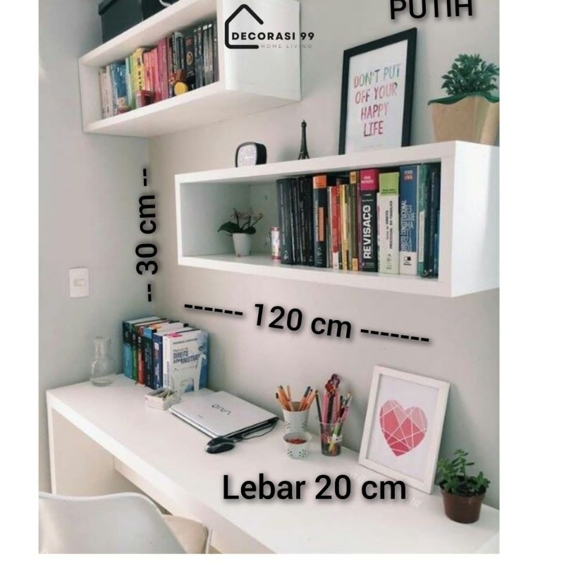 Jual Rak Dinding kubus Lebar 20 cm, Tinggi 30 cm, Panjang Tersedia 60 ...