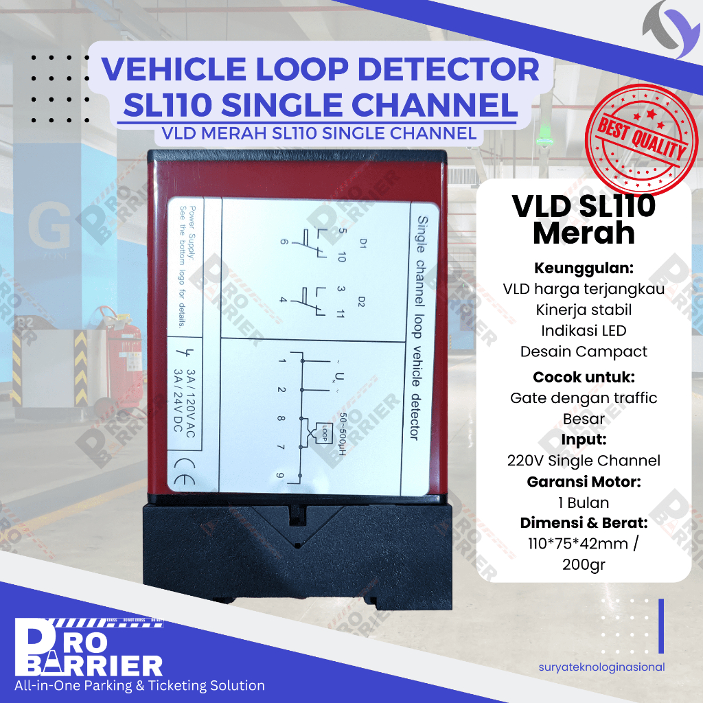 Jual Vehicle Loop Detector SL110 Single Channel / VLD Merah SL110 Singe ...