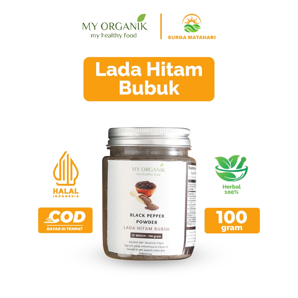 Jual My Organik Lada Hitam Bubuk Botol Ground Black Pepper Powder ...