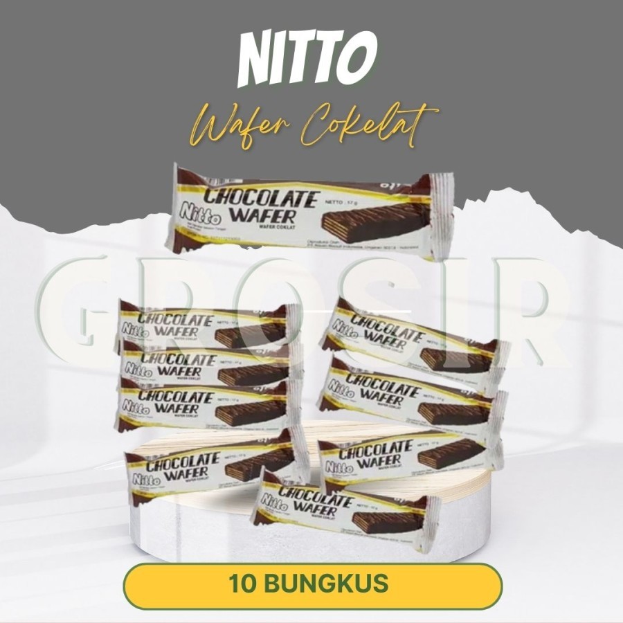 Jual Cemilan / Wafer Cokelat Nitto isi 10 Pcs / Halal | Shopee Indonesia