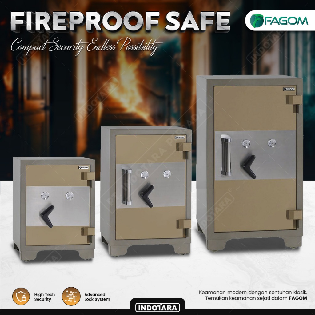 Jual Brankas Besi Anti Api Exclusive FAGOM - With Double Key Lock ...
