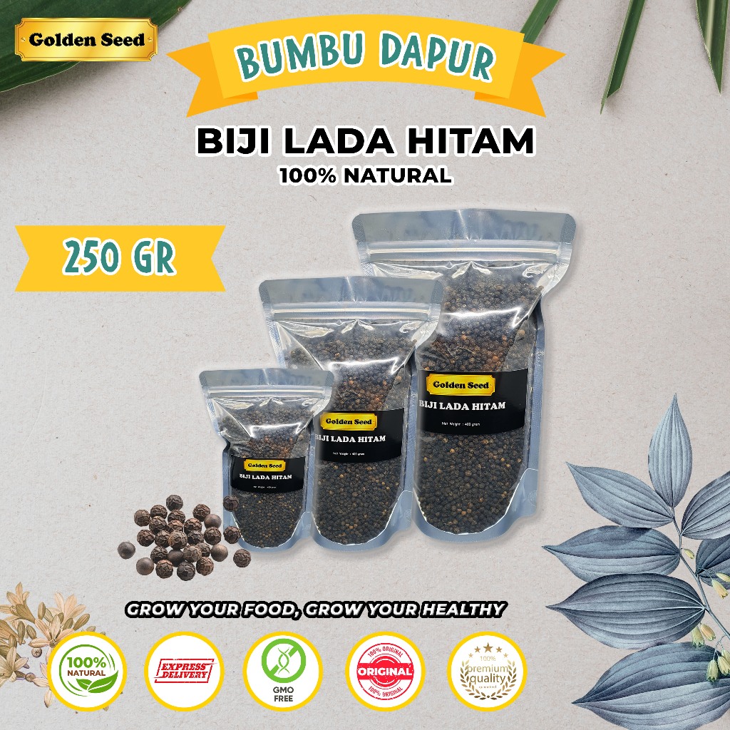 Jual BIJI LADA HITAM RINGAN 250 GR / MERICA HITAM RINGAN 250GRAM / LADA ...
