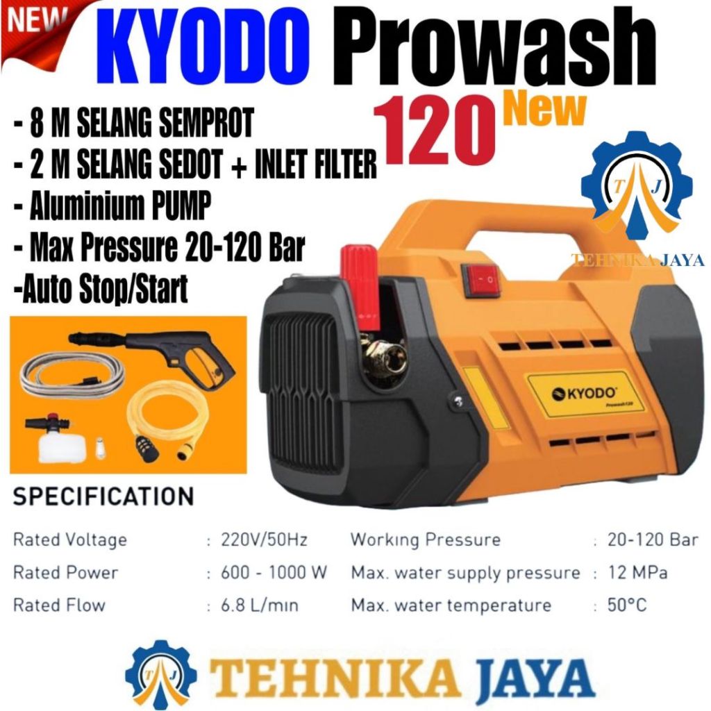Jual KYODO Prowash 120 Steam Jet Cleaner High Pressure Cleaner 20-120 ...