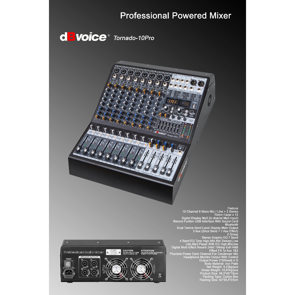 Jual POWER MIXER DBVOICE TORNADO 10 TORNAD10 ORIGINAL | Shopee Indonesia