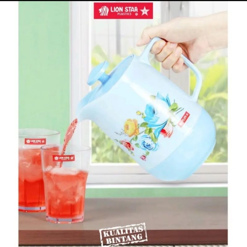 Jual Teko termos water jug tahan panas dan dingin 2,5 liter air merk lion star/ eskan panas ...