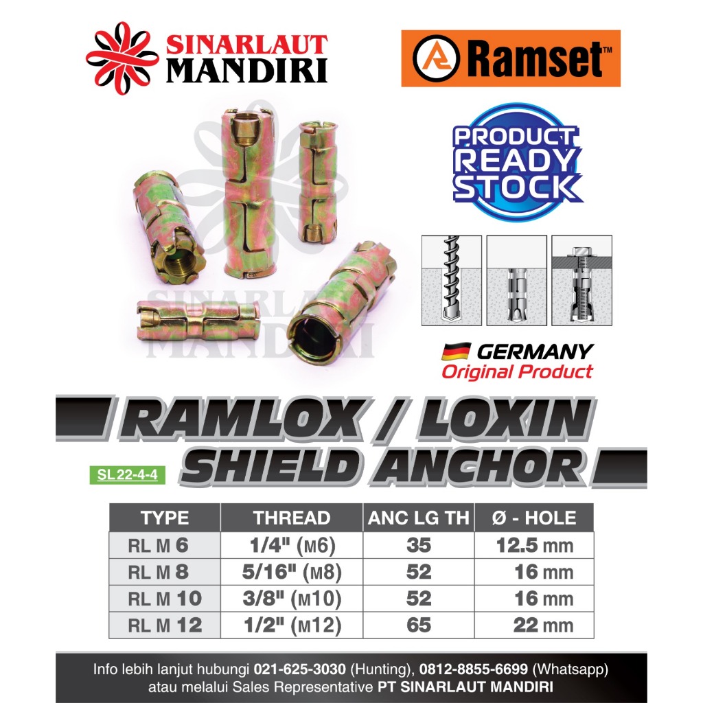 Jual Loxin / Ramlox / Loxin Shield Anchor Ramset RL M6 | Shopee Indonesia