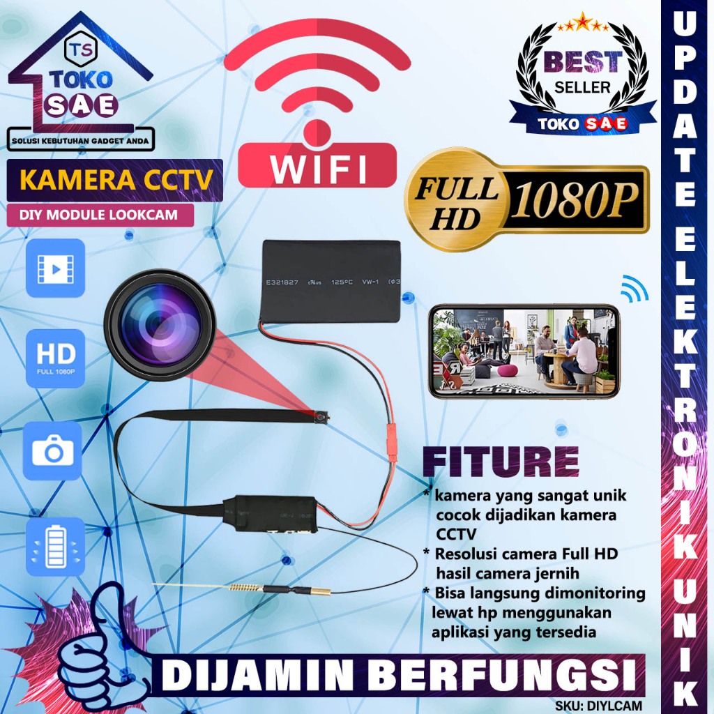 Jual Spy Camera Perekam Vidio IP Kamera Mini Diy Module Wifi APP ...