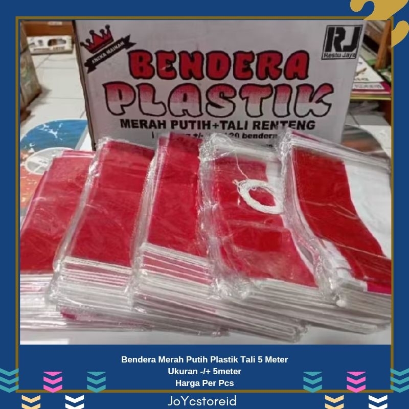Jual Bendera Merah Putih Tali 5M | Bendera Merah Putih Lily |Ornamen ...