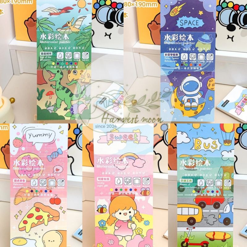 Jual Buku cat air mewarnai kartun | Shopee Indonesia