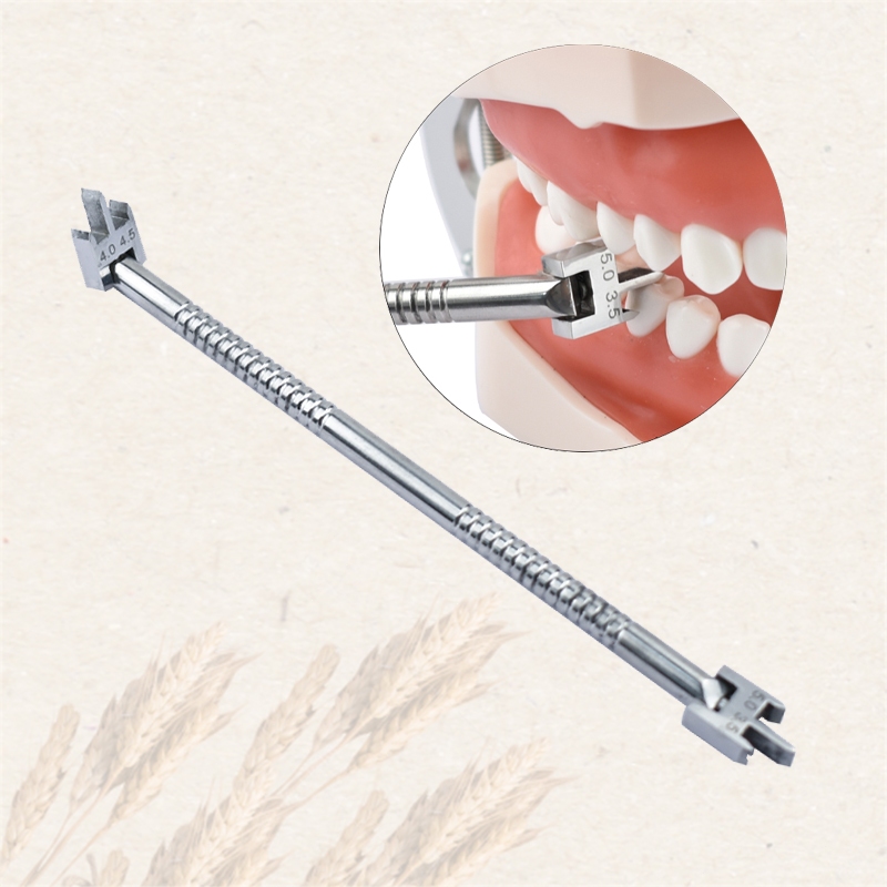 Jual Dental Gigi Bracket Gauge Locator Stainless Steel Double Scale ...