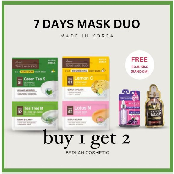 Jual ARIUL 7Days Mask Duo 2 in 1 BY SOCIOLLA (BUY 1 ARIUL GET 2 PRODUK ...